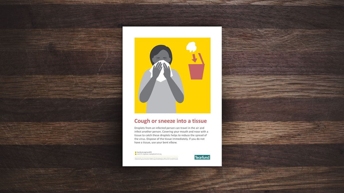 Posters: Covid-19: Use a tissue: protect other people - Tearfund Learn